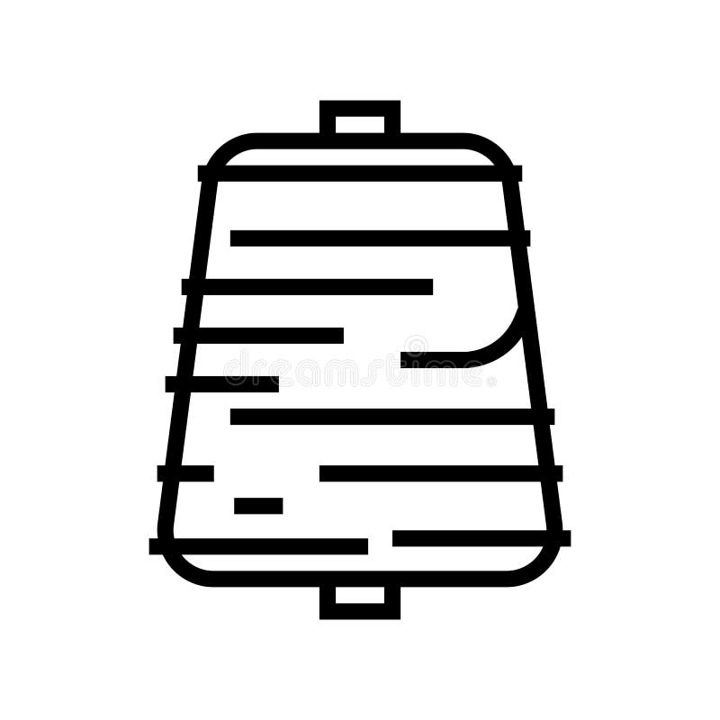 Thread Roll Textile Line Icon Vector Illustration Stock Vector ...