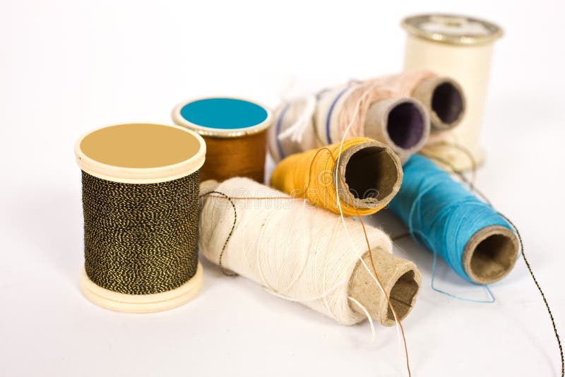 Yellow and Gray Silk Thread in Spool Stock Photo - Image of silk ...
