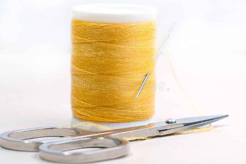 Thread and scissors stock photo. Image of cutout, filament - 16515334