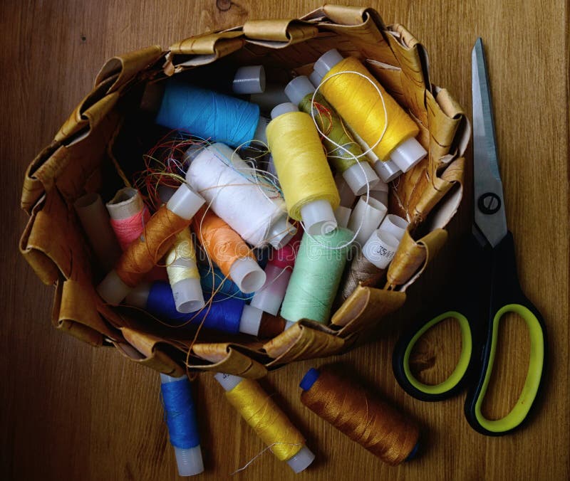 Thread and scissors stock photo. Image of supplies, craft - 51269958