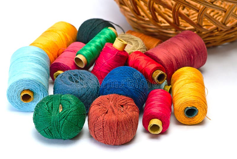 Thread spool and bobbin stock photo. Image of yellow, yarns - 8033410