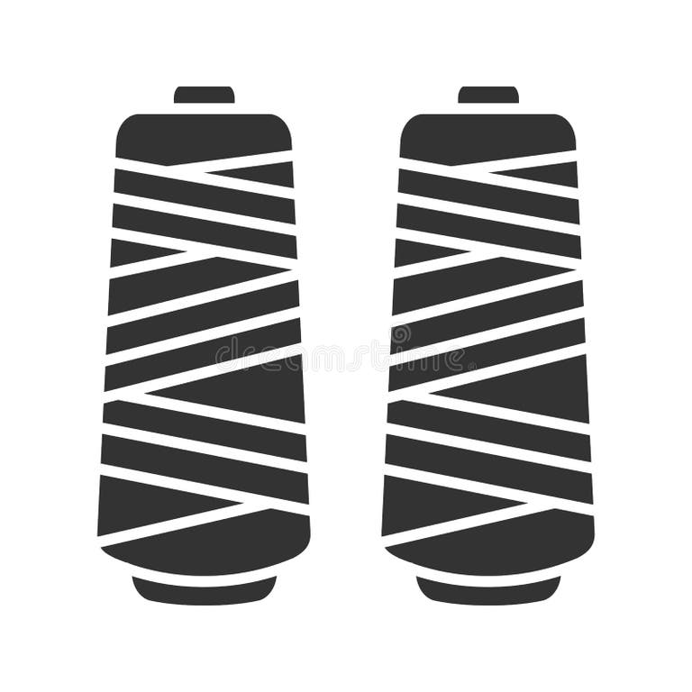 Thread spool glyph icon stock vector. Illustration of sewing - 197074498