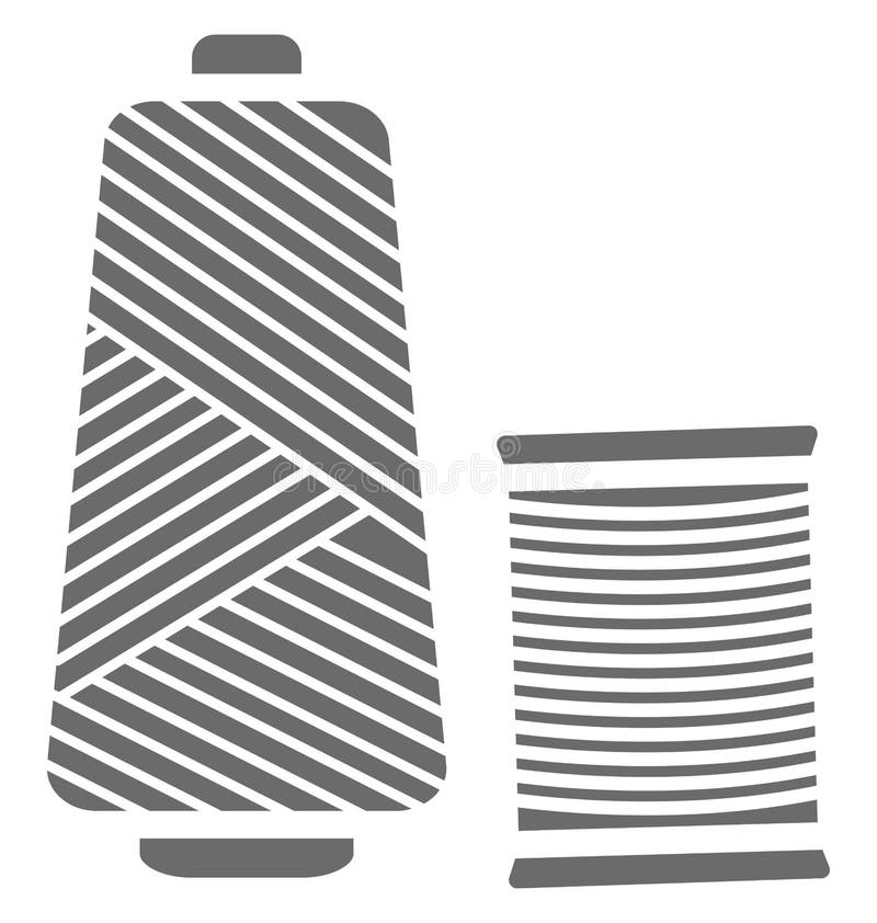 Thread Spool Isolated Vector Icon For Sewing And Tailoring Stock Vector