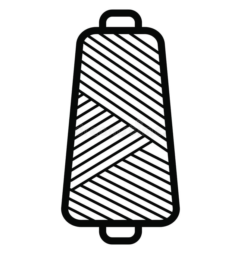Thread Spool Isolated Vector Icon For Sewing And Tailoring Stock Vector