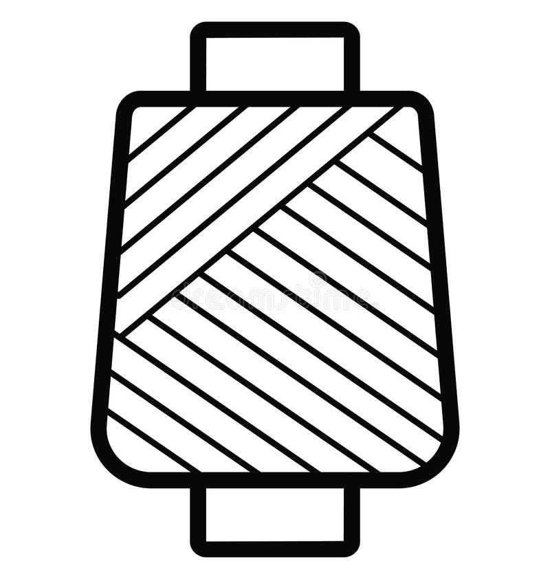Thread Spool Isolated Vector Icon for Sewing and Tailoring Stock Vector ...