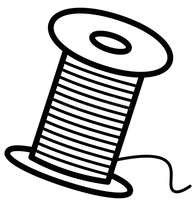 Thread Spool Isolated Vector Icon for Sewing and Tailoring Stock Vector ...