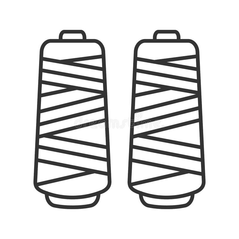 Thread spool linear icon stock vector. Illustration of outline - 197074818