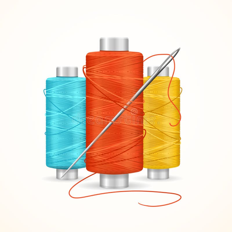 Thread Spool Set. Vector stock vector. Illustration of fashion - 78906345