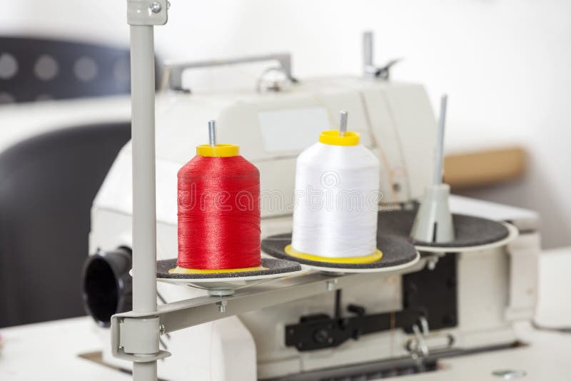 Thread Spools in Sewing Factory Stock Photo - Image of studio, fashion ...