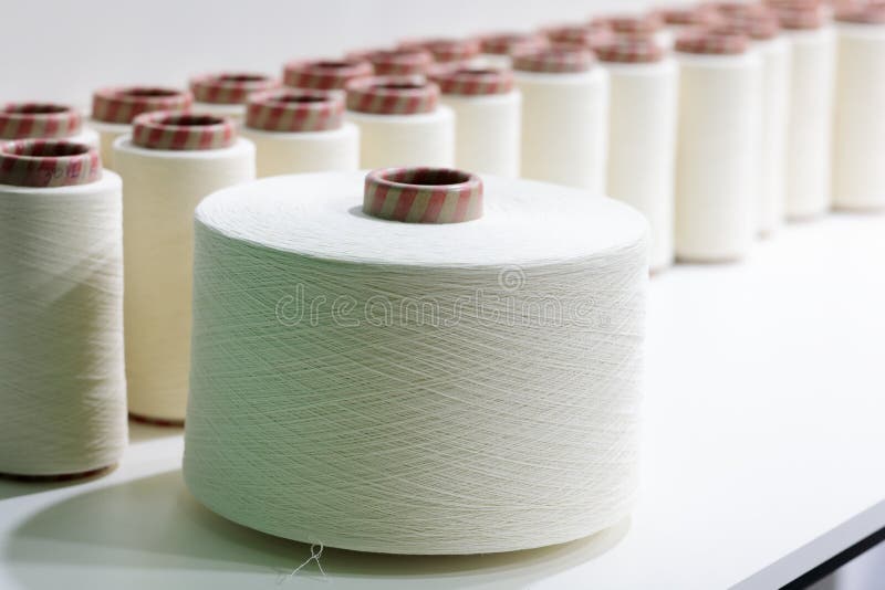 Thread Spools Used in Fabric and Textile Industry Stock Image - Image ...