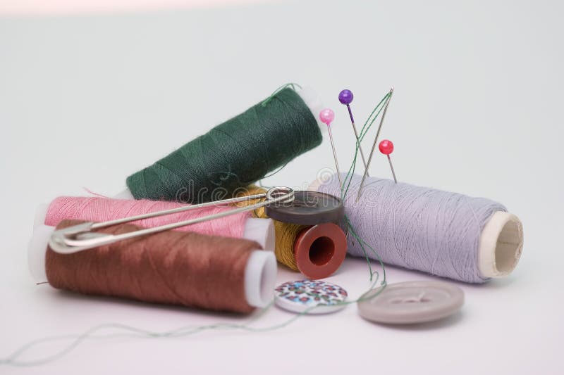 Thread, Tailoring, Handicraft, Tools, Materials, Background, Whi Stock ...
