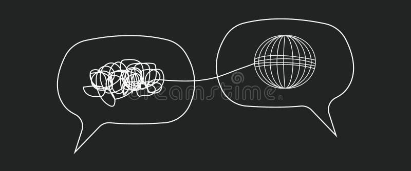 Thread of Thought, Psychology Concept, Solving Problems Vector Stock ...