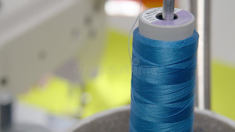 Thread is Unwound from the Reel during Sewing, Woolen Thread and Felt ...