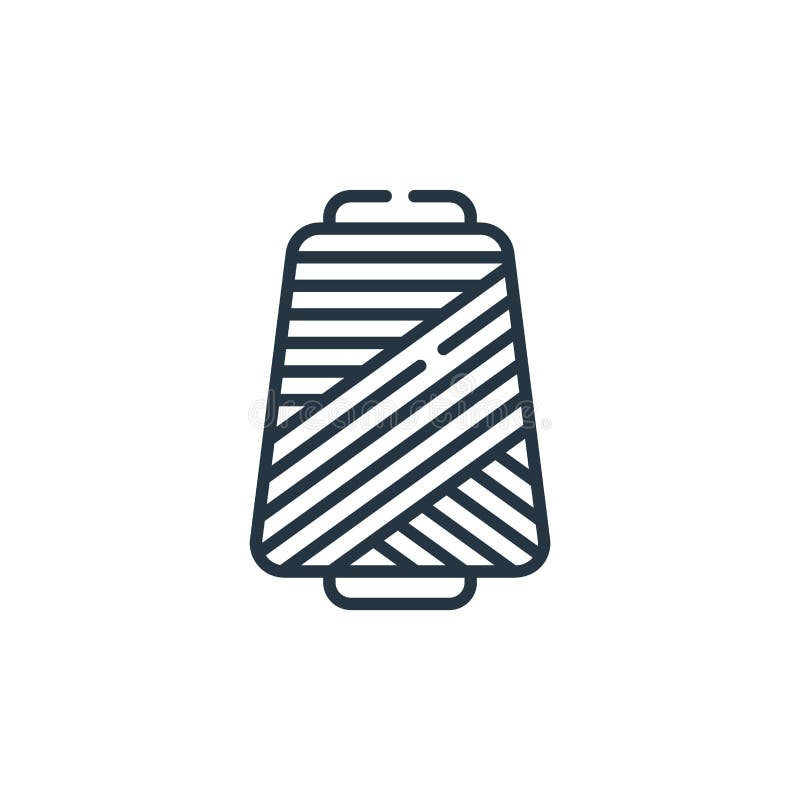 Thread Vector Icon Isolated on White Background. Outline, Thin Line ...
