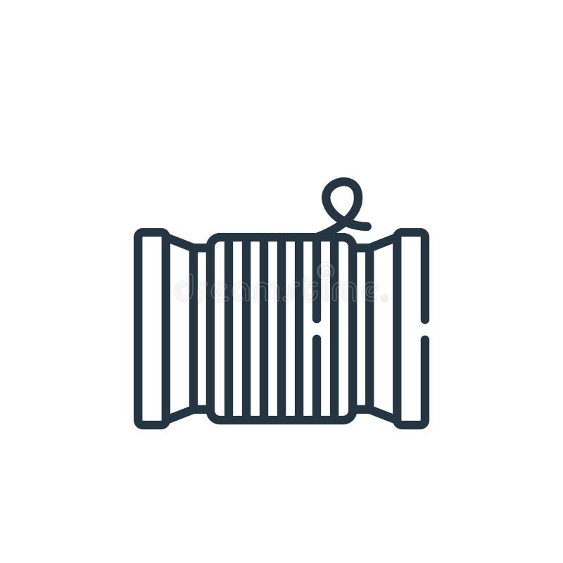 Thread Vector Icon Isolated on White Background. Outline, Thin Line ...