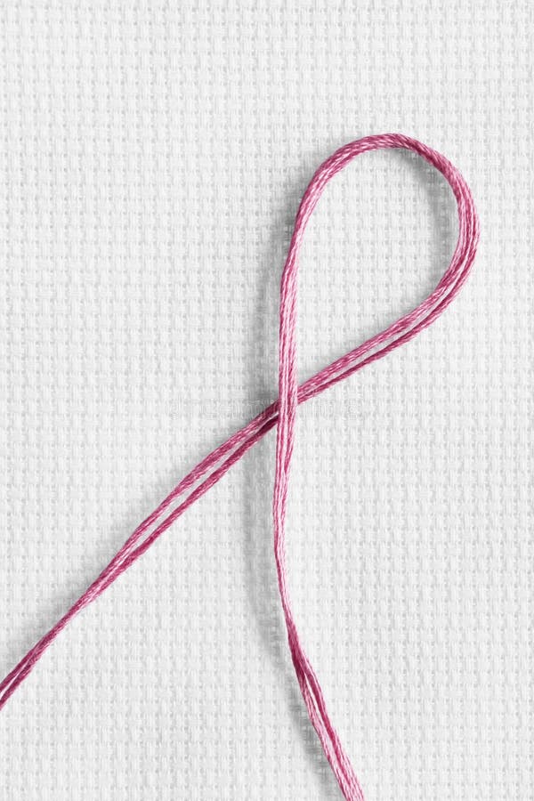 Thread on white canvas stock photo. Image of craft, pink - 113539400