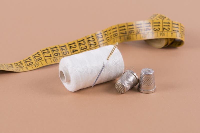 Threadand measuring tape stock photo. Image of reel, clothing - 55857884