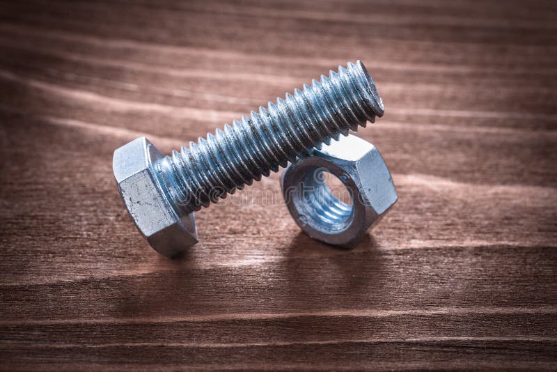 Big threaded bolt close-up stock photo. Image of pipe - 13223374
