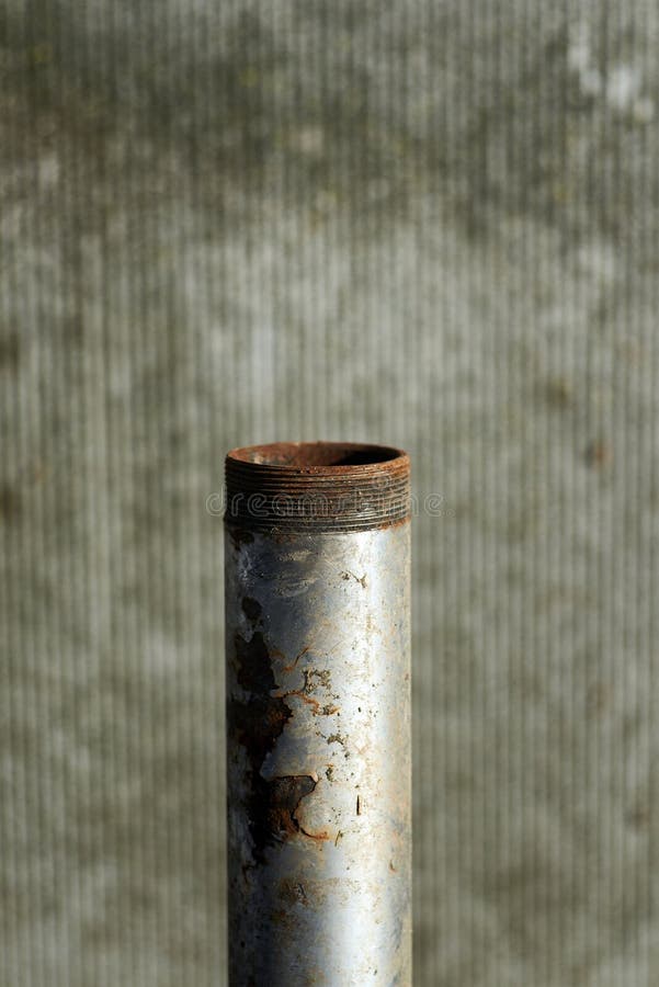 Photo of Threaded Chrome Pipe with Rust Stock Image - Image of cruise ...
