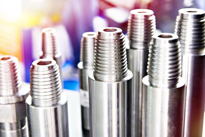 Threaded Connection Start Rods for Drilling Stock Image - Image of ...