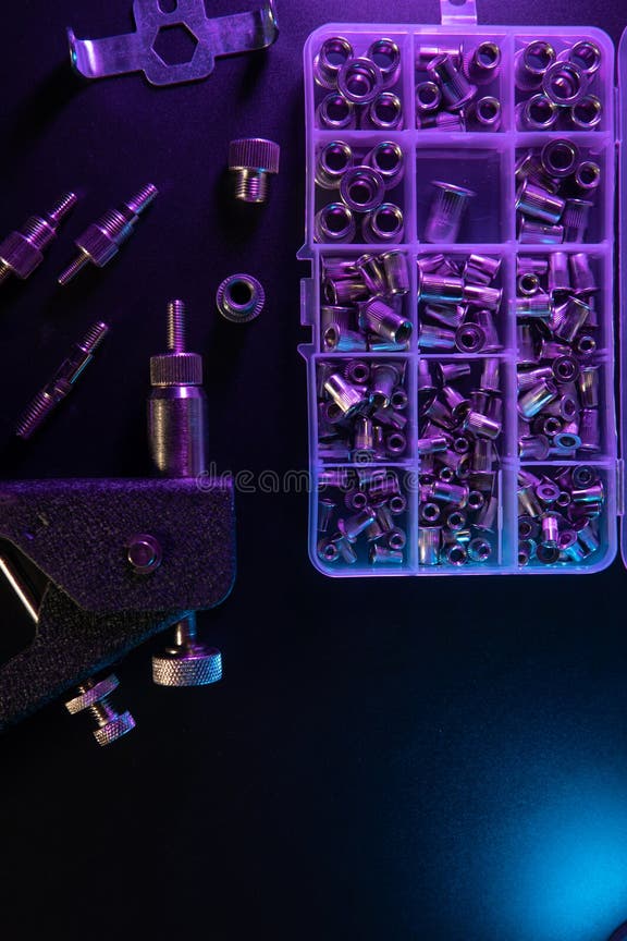 Threaded Insert Riveter Gun Kit. Setting Tool, Nosepieces and Inserts ...