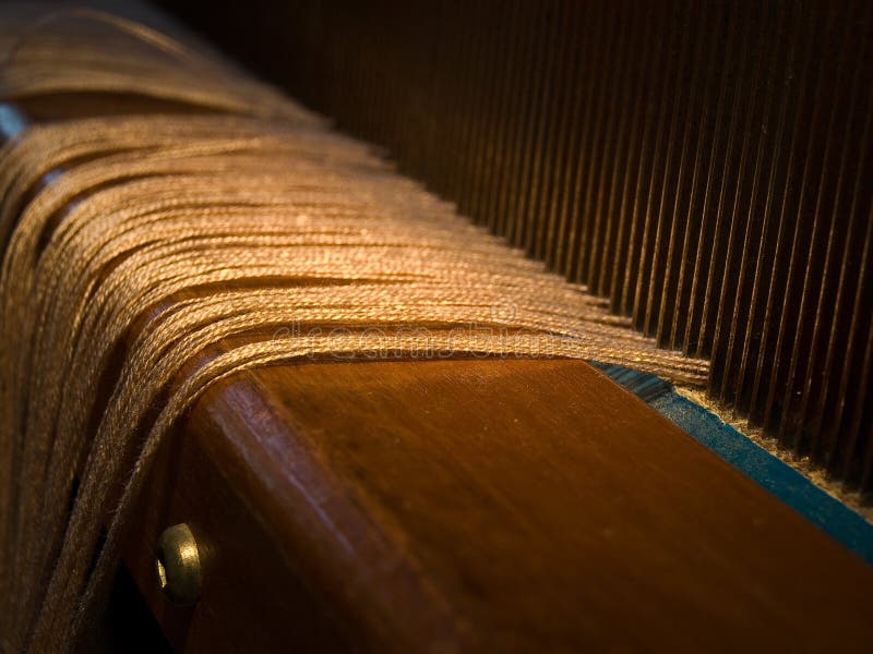 Threaded Loom stock image. Image of fabric, thread, seam - 13237011