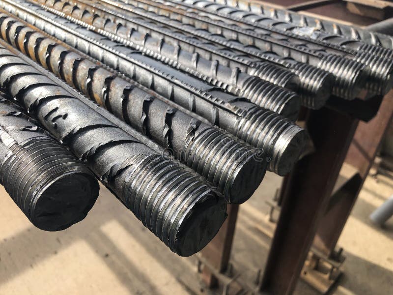 Threaded Metal Reinforcing Parts. Threaded Rebars for Construction ...