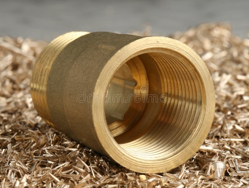 Threaded pipe fitting stock image. Image of home, thread - 3137507