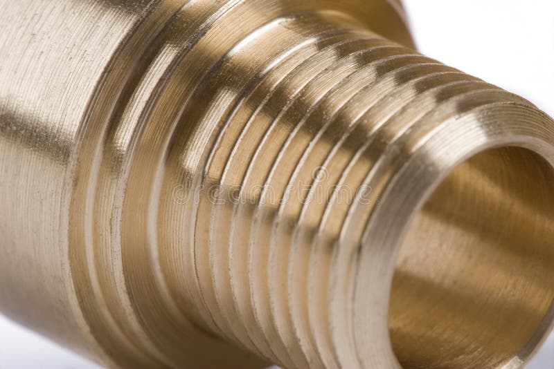 Threaded pipe fittings stock image. Image of gold, plumbing - 6004323