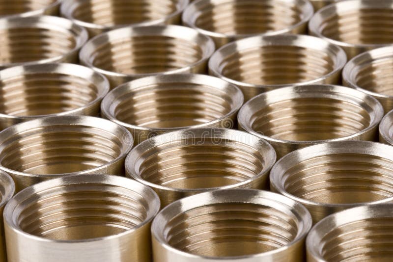 Threaded pipe fittings stock image. Image of gold, plumbing - 6004323