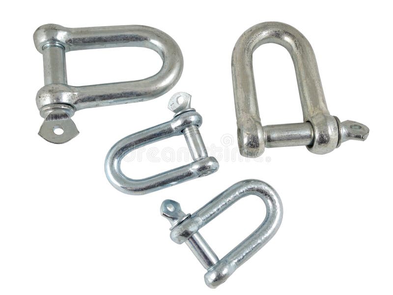 Threaded Shackles on White Background Stock Image - Image of latch ...
