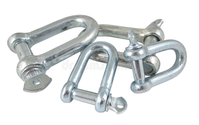 Threaded Shackles on White Background Stock Image - Image of latch ...