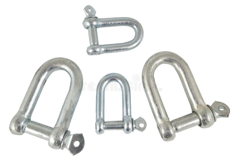 Threaded Shackles on White Background Stock Image - Image of latch ...