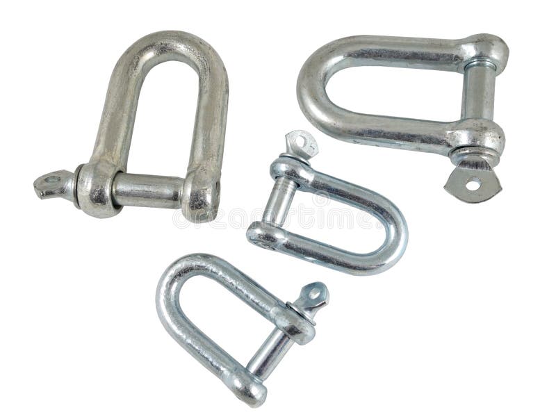 Threaded Shackles on White Background Stock Image - Image of latch ...