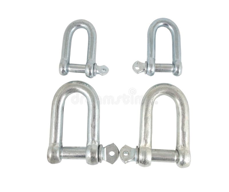 Threaded Shackles on White Background Stock Image - Image of latch ...
