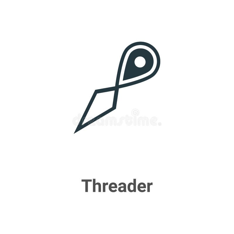 Threader Vector Icon on White Background. Flat Vector Threader Icon Symbol Sign from Modern Sew ...