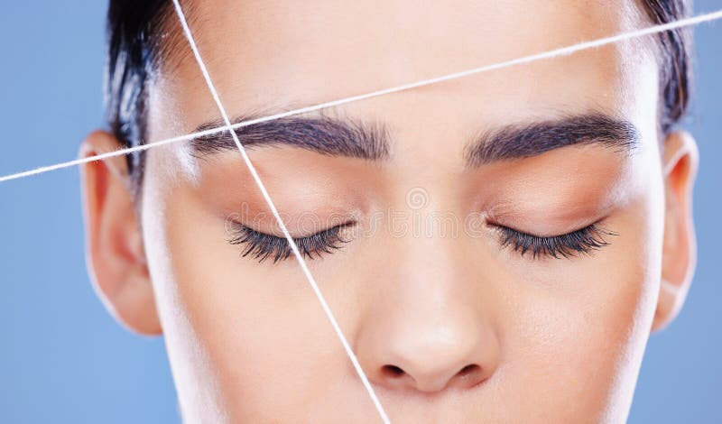 Threading is Better Than Waxing. an Unrecognisable Woman Posing Alone ...