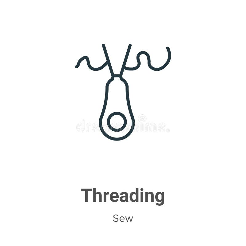 Threading Isolated Icon. Simple Element Illustration from Sew Concept ...
