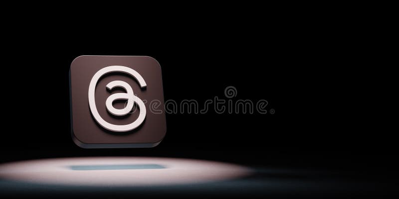 Threads App Icon Spotlighted on Black Background Editorial Photo ...