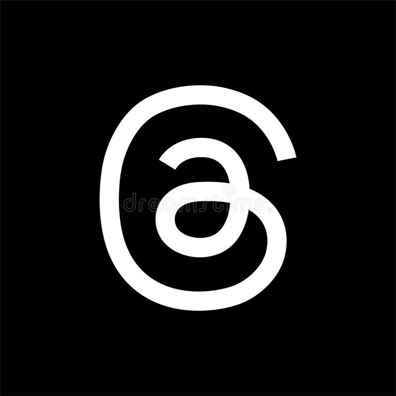 Threads App Logo Icon Isolated on Black Background Editorial Photo ...