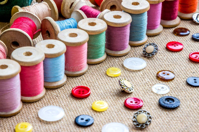 Threads and buttons stock photo. Image of leisure, craft - 90824606