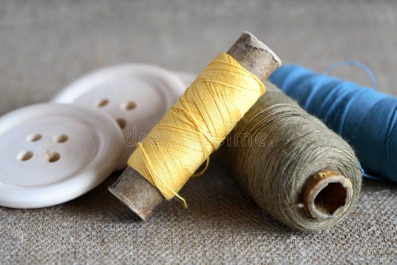 Threads and Buttons stock image. Image of loop, craftsmanship - 38550157