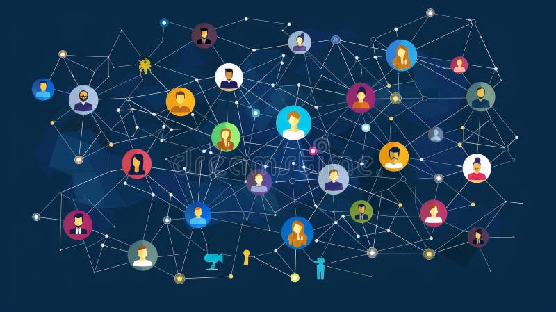 Threads of Connectivity: Unveiling the Social Network Stock Image ...