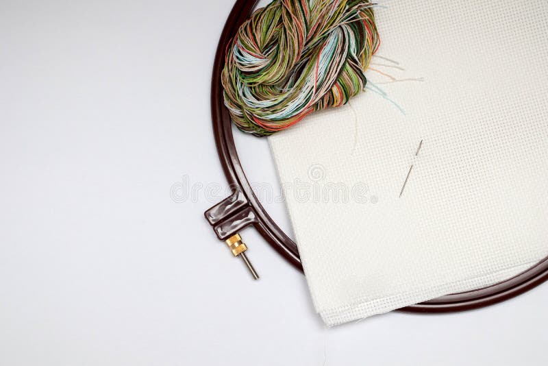 Threads, Embroidery Frame, Canvas and Embroidery Kit Stock Photo ...