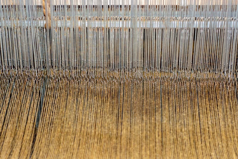 Rear Side of the Old Weaving Loom Stock Image - Image of string, fiber ...