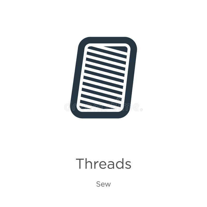 Threads Icon Vector. Trendy Flat Threads Icon from Sew Collection ...