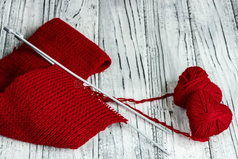 Threads for Knitting Close-up. Knitting As a Hobby Stock Image - Image ...