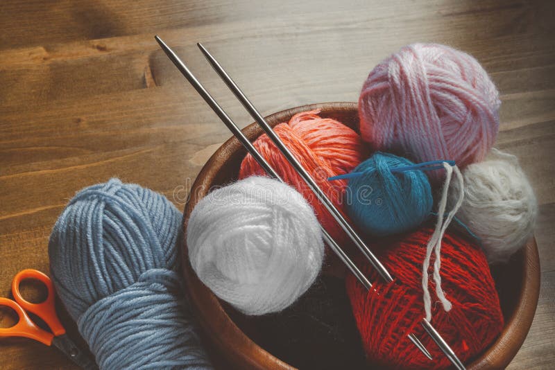 Fabric Knitting with Colored Horizontal Stripes Stock Photo - Image of ...