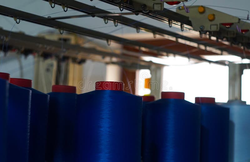 Threads on a loom stock image. Image of spool, thread - 321035007