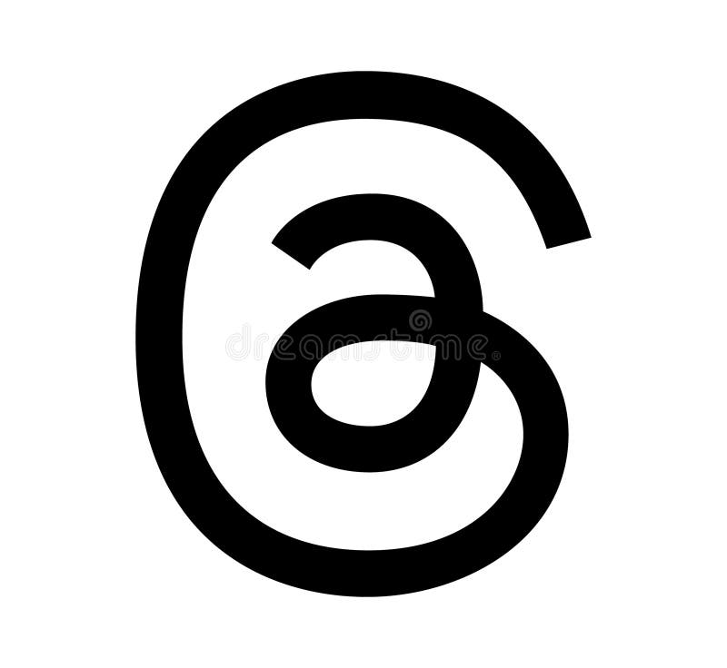 Threads Mobile Service Logo on White Background, Vector Illustration ...